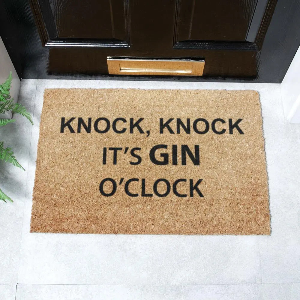 Knock Knock It's Gin O'Clock Doormat – Rainhall