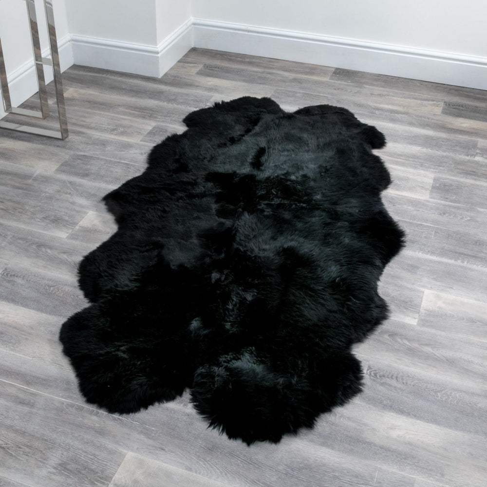 Quad Black Sheepskin Rug – Rainhall